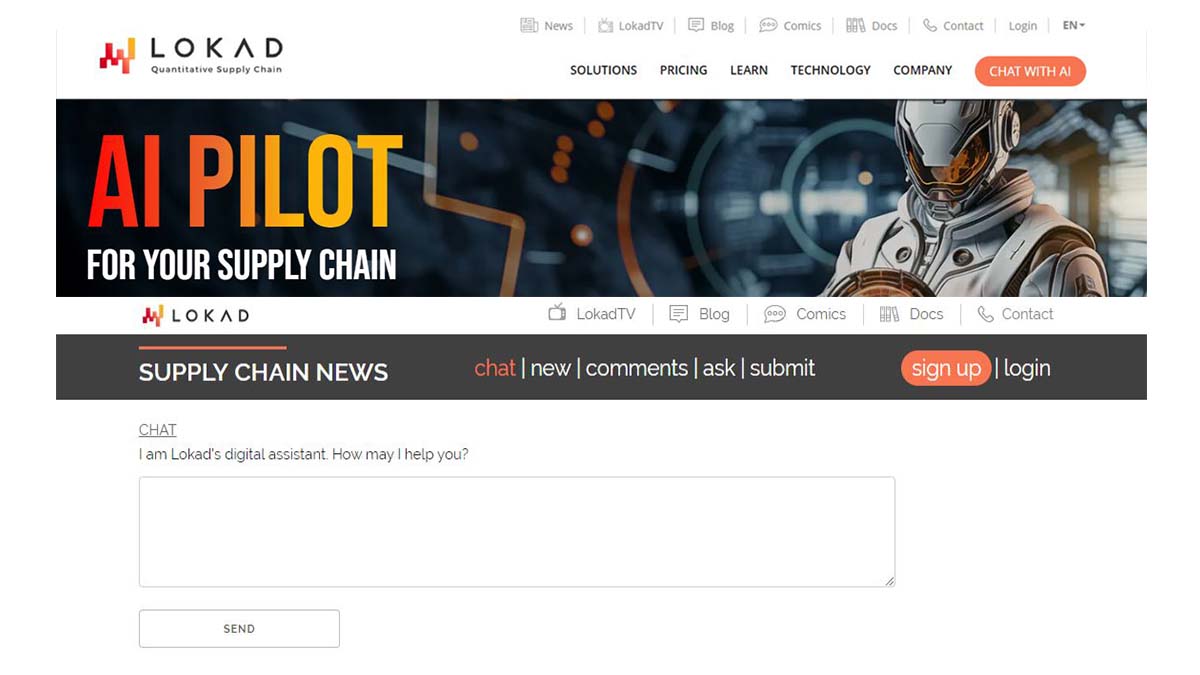 AI chatbot for supply chains and Lokad